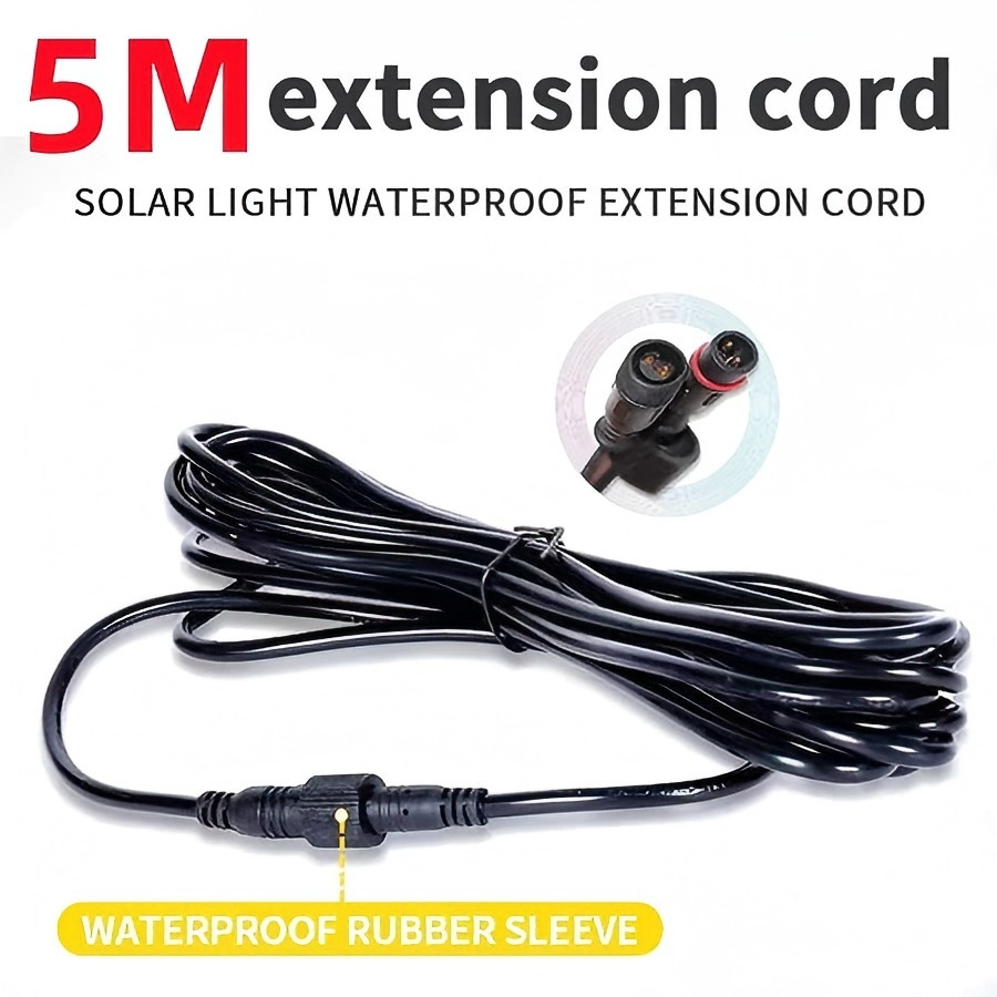 Solar Light Extension Cable Thick Wire Power Cord Outdoor Solar Powered ...