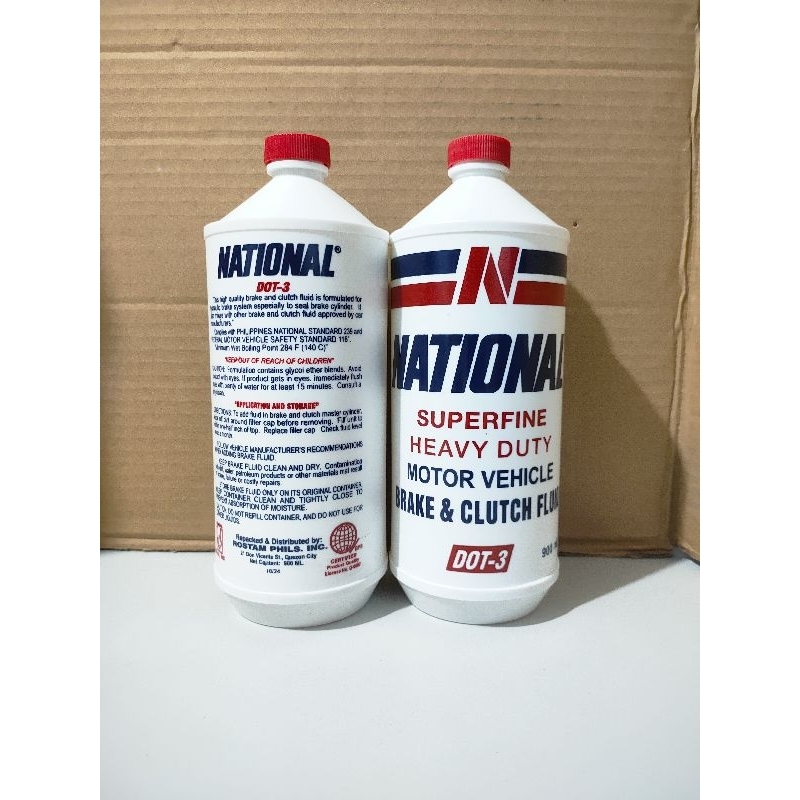 NATIONAL BRAKE FLUID DOT-3 900ml | Shopee Philippines