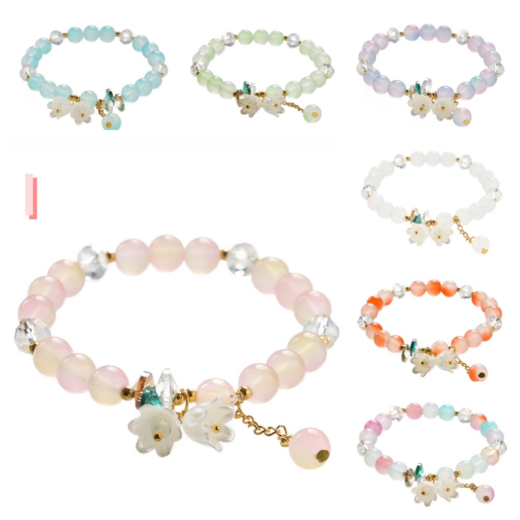 Crystal Beaded Daisy bracelet friendship Bright Transparent Color ...