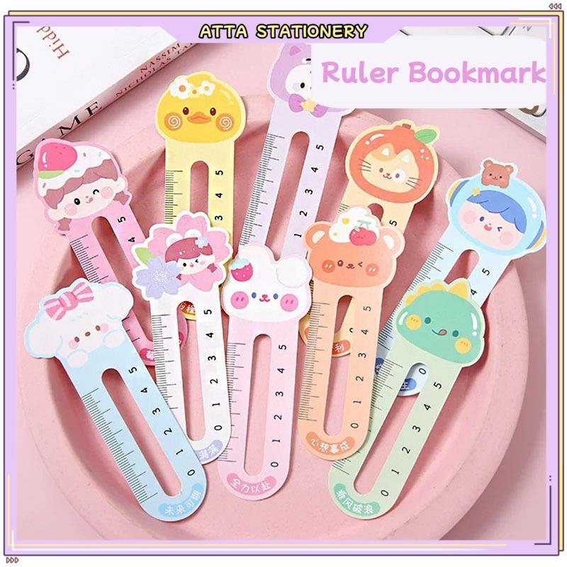 10PCS Cartoon Ruler Bookmark Creative Student Paper Stationery Random ...