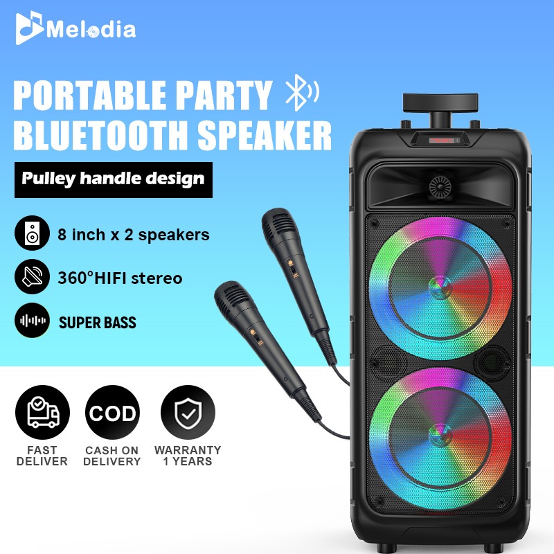 【PRO MAX BASS】Speaker Bluetooth Karaoke With Mic Big Size Original Dual ...