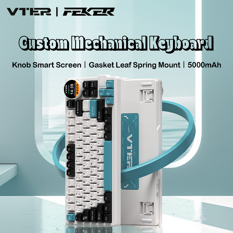 FEKER K75 Lite Gasket Mechanical Keyboard with Screen and Knob, Hot ...