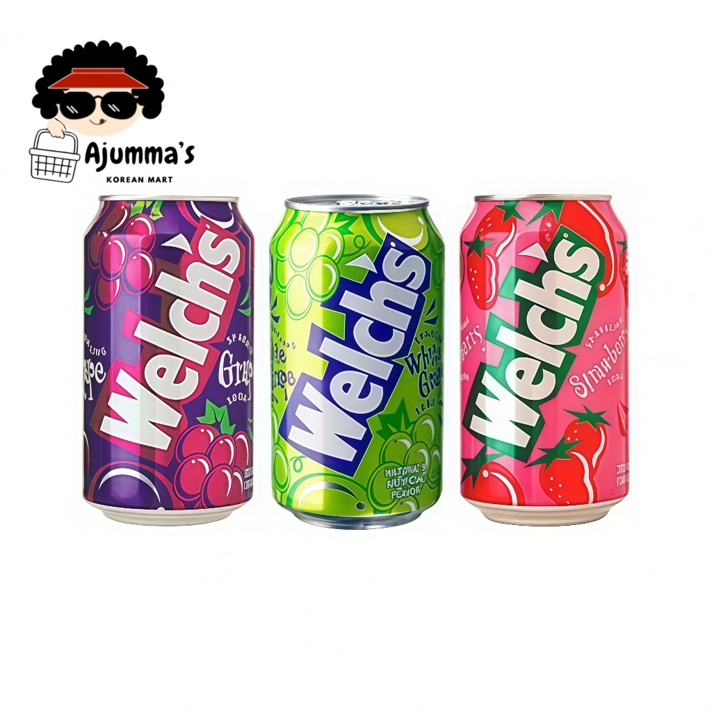 Welch's Sparkling Soda (Strawberry,Green Grape And Grape Soda) - 355ml | Shopee Philippines