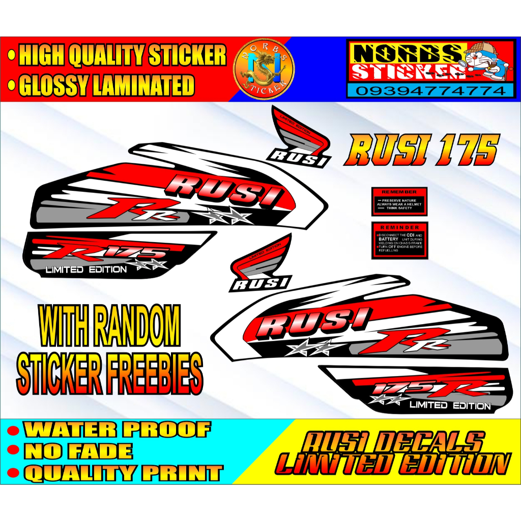 RUSI 175 LIMITED EDITION decals | Shopee Philippines