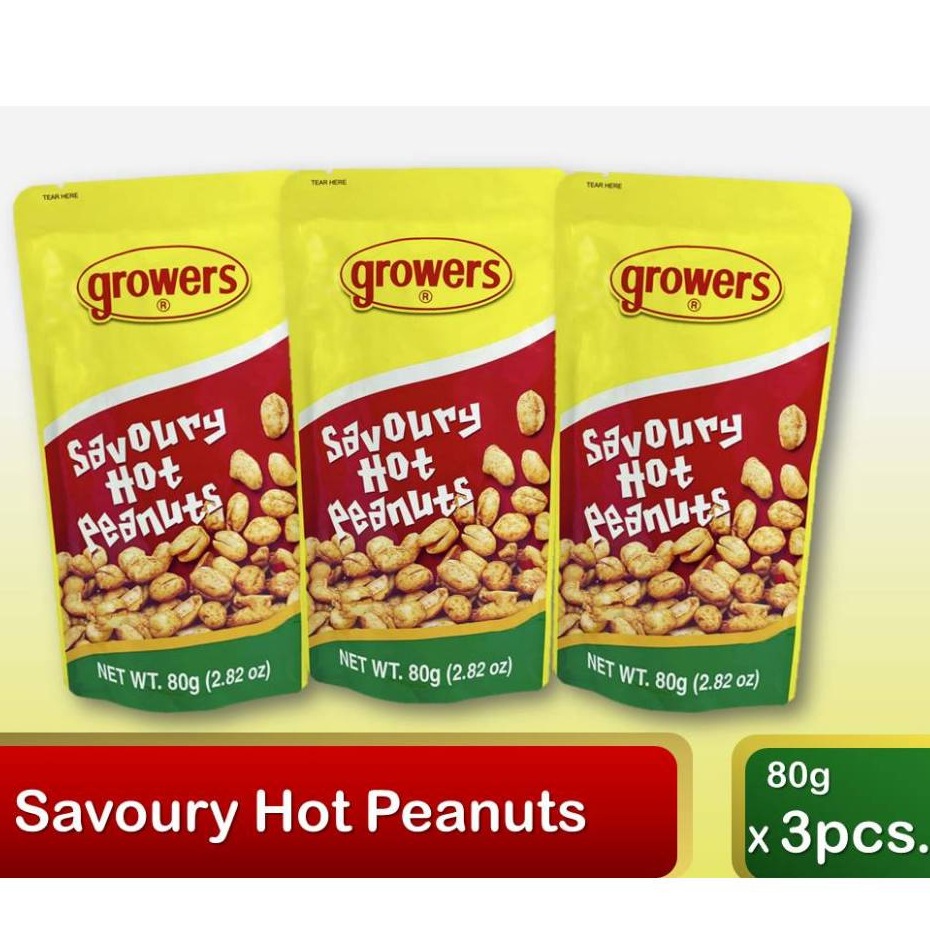 𝗚𝗥𝗢𝗪𝗘𝗥𝗦 𝗦𝗔𝗩𝗢𝗨𝗥𝗬 𝗛𝗢𝗧 𝗣𝗘𝗔𝗡𝗨𝗧𝗦 80𝗴 𝗣𝗮𝗰𝗸 𝗼𝗳 3 | Shopee Philippines