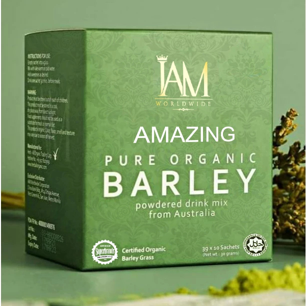 IAM Amazing Barley Pure Organic Barley Powder Drinks Original | Shopee ...