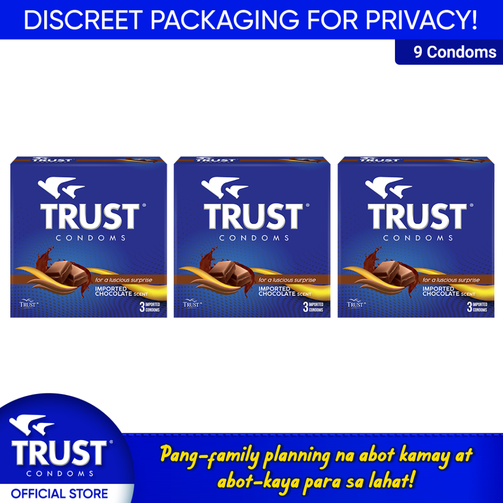 Trust Condoms Imported Chocolate Scent by 3's, Pack of 3 | Shopee ...