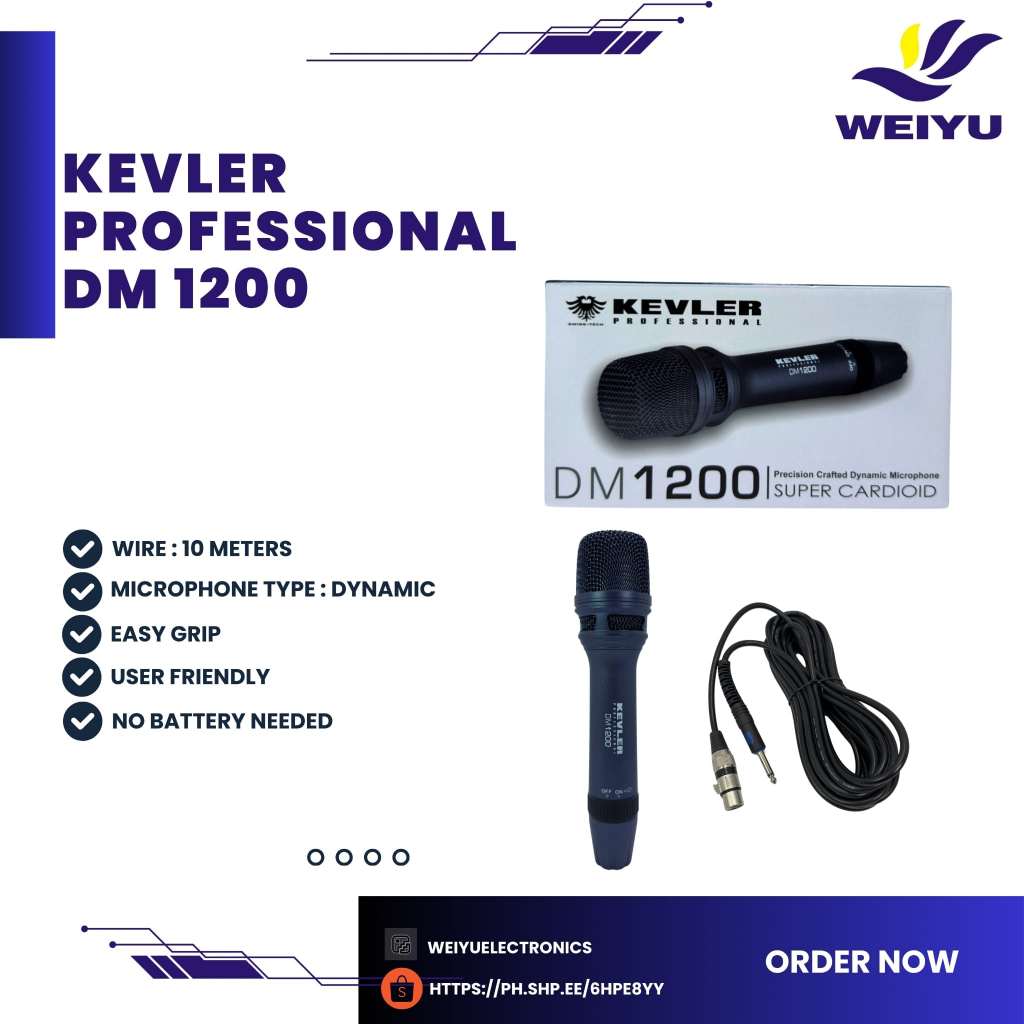 Dynamic Mic Microphone DM-1200 Kevler Professional Precision Crafted ...