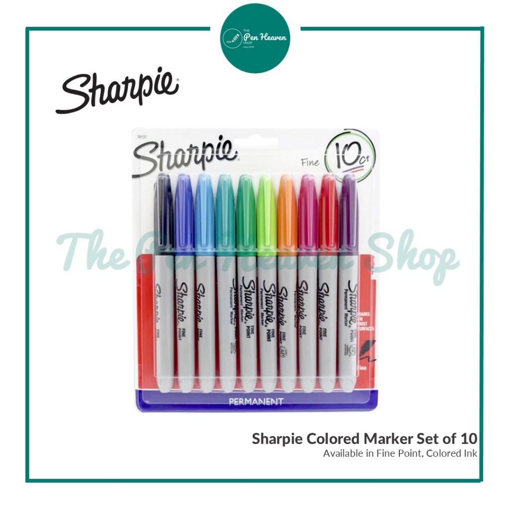 Sharpie Colored Marker Set of 10 (Fine Point) | Shopee Philippines