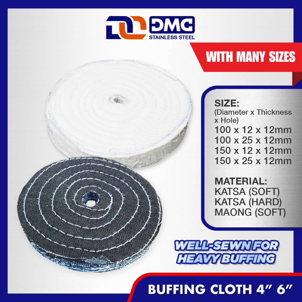 1PC 4" 6" Buffing Cloth White Buffing Disc Wheel Polishing Stainless ...