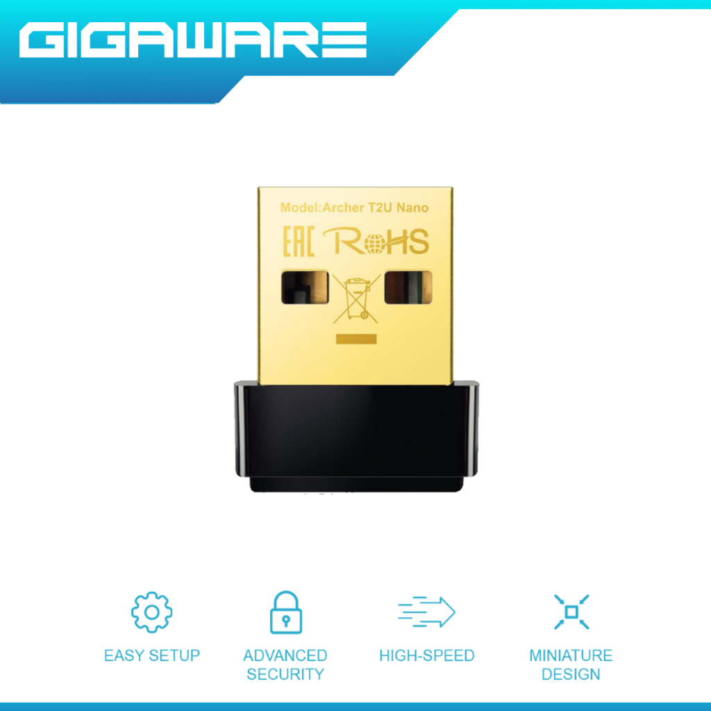 Gigaware TP-Link Archer T2U Nano AC600 Nano Wireless USB Adapter ...