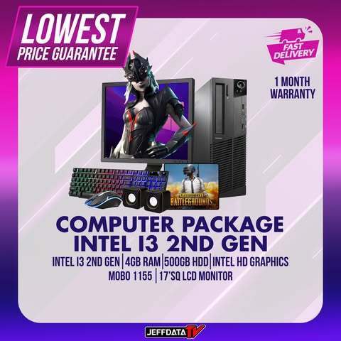 COMPUTER SET INTEL CORE i3 2ND GEN 1155 4GB 500GB HDD INTEL HD GRAPHICS ...