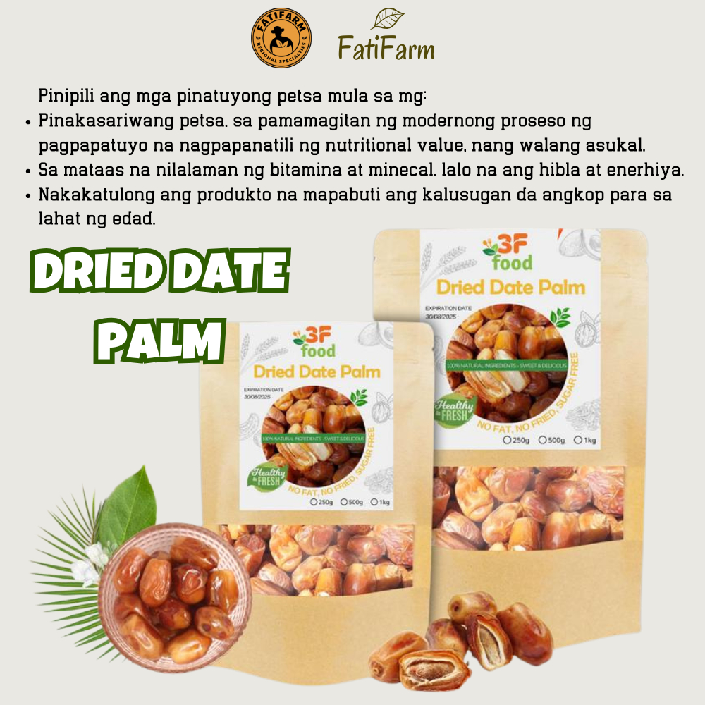 3F FOOD SOLF DRIED DATE PALM Saudi Dates Fruits VIP Premium Quality Not ...