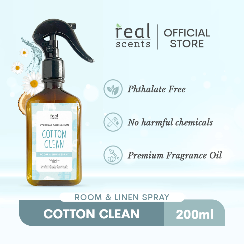 Real Scents Cotton Clean Room And Linen Spray 200ml | Shopee Philippines
