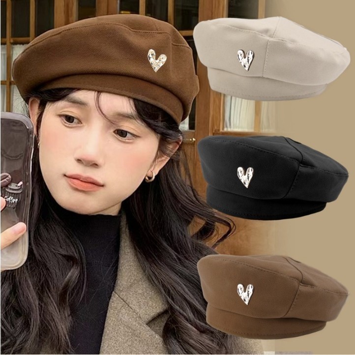 Fashion Love Girl Berets British Street Hat Octagonal Cap Fashion ...