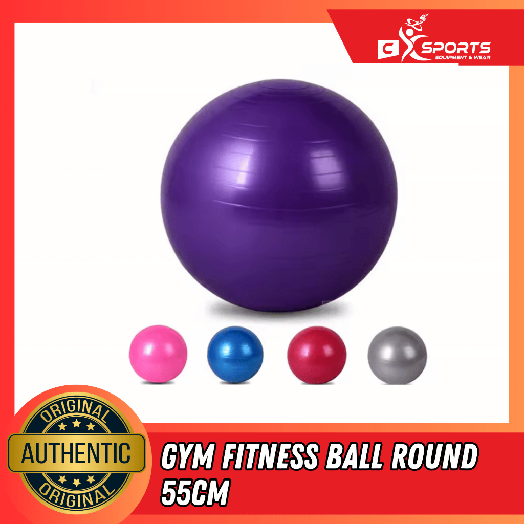 High Quality Eco-Friendly PVC Gym Fitness Ball round 55cm | Shopee ...