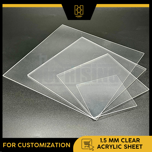 1.5MM CLEAR ACRYLIC SHEET (CUSTOM SIZE SECTION) | Shopee Philippines