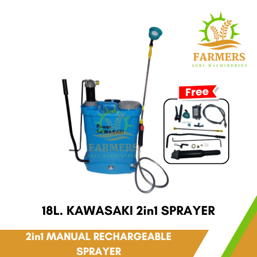 Kawasaki 2n1 Manual Operated Rechargable 18L Knapsack Sprayer | Shopee ...