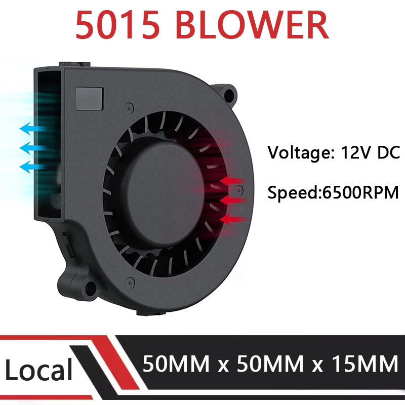 Blower 5015 Fan 12V DC Fans High Speed 2PIN Snail Fan Cooling Blower ...