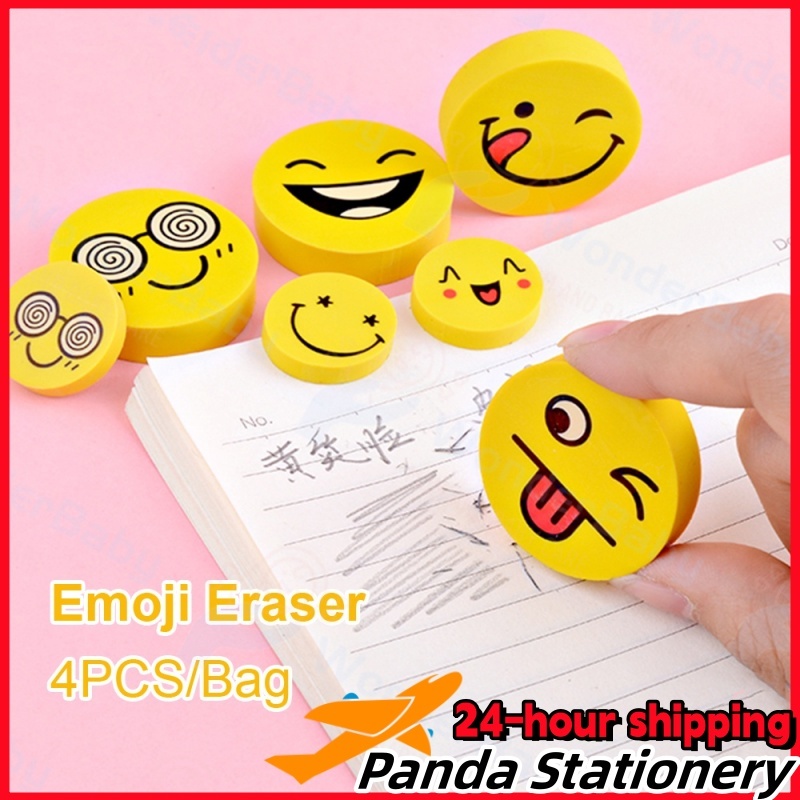 Cute Eraser 4in1 school supplies Office Supplies smiley face eraser ...