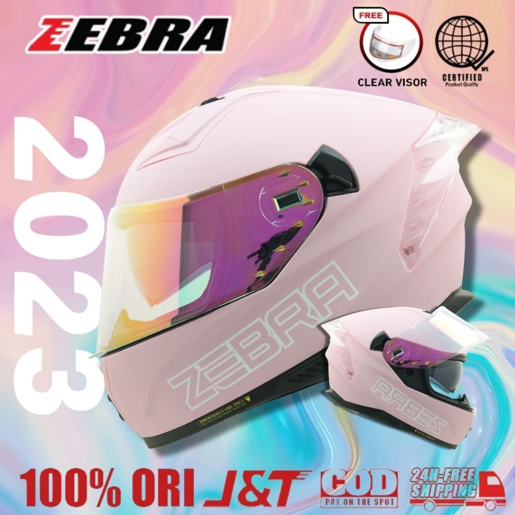 ZEBRA 2023 Two Tone Revo Lens Motorcycle Helmet Full Face Helmet Dual ...