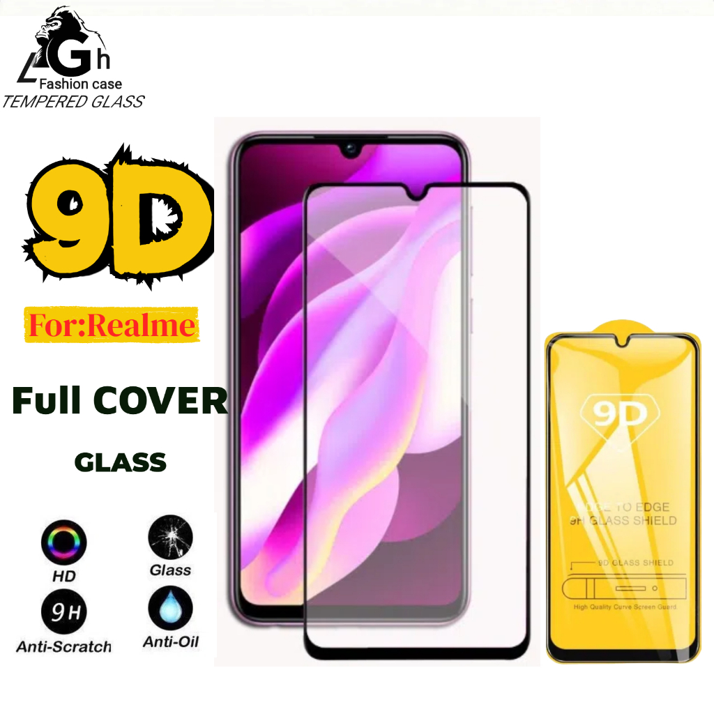 Full Tempered Glass Realme C11 C12 C15 C35 C30 C21 C55 C51 C53 C25 C67 C75X C3 5I 6 10 Note 50 ...