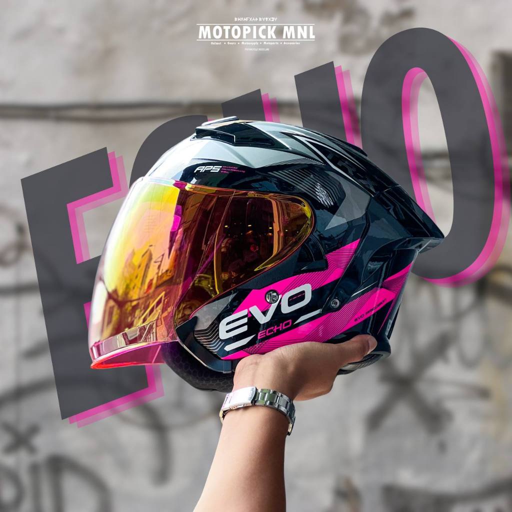 EVO TR-X ECHO | HALF FACE | DUAL VISOR (LENS MAY VAREY) | Shopee Philippines