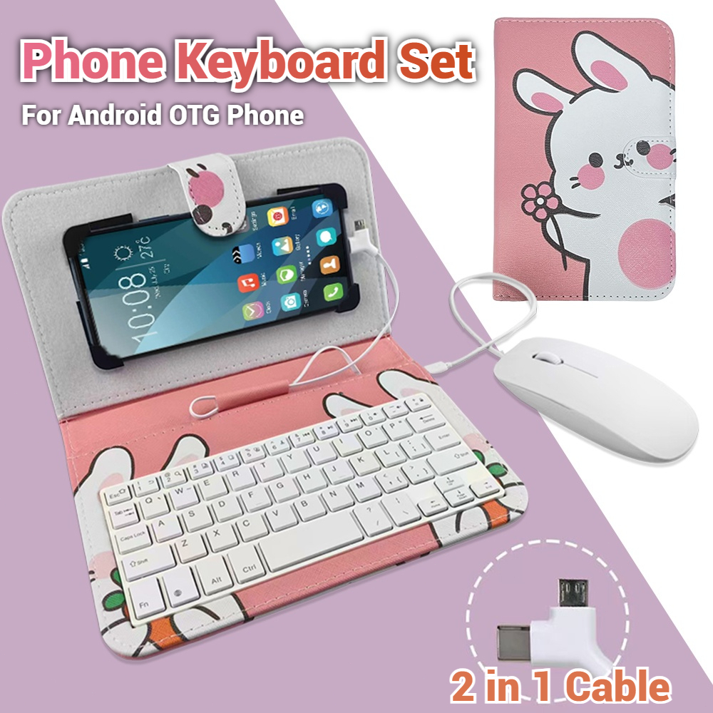 Phone Keyboard With Mouse For Android/Type-C Mobile Phone Into Computer ...