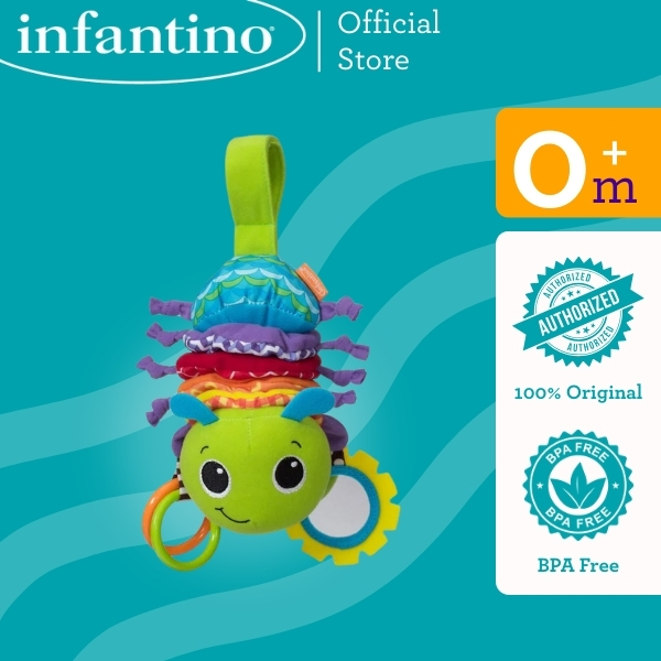 INFANTINO Hug & Tug Musical Bug (BPA-FREE) | Sensory Developmental Toy ...