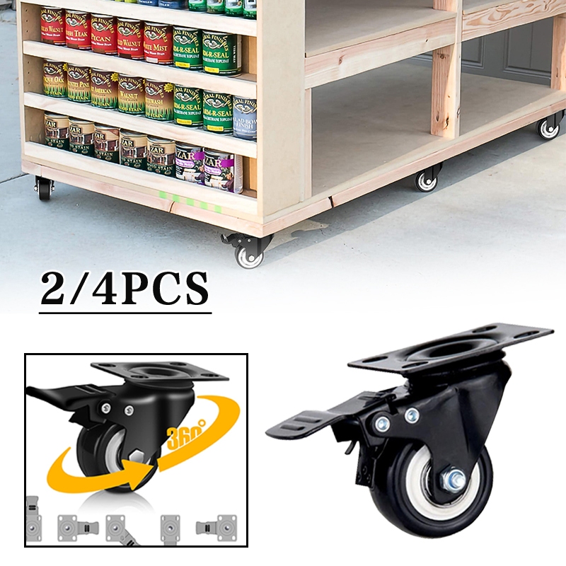 4Pcs Swivel Caster Wheels Heavy Duty Caster Wheel With Lock 360 ...