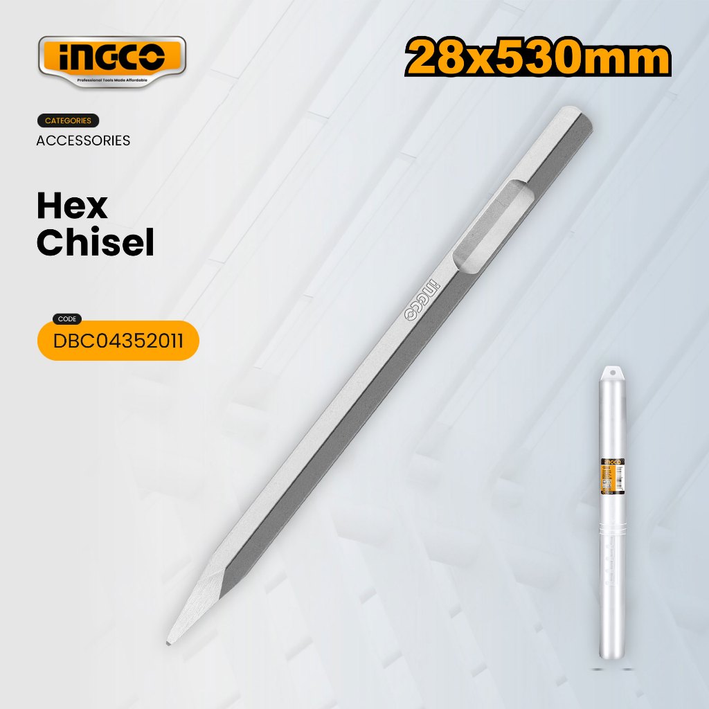 Ingco 28mm Hex Shank Point Chisel Concrete Wall Wall Brick Breaker Bit ...