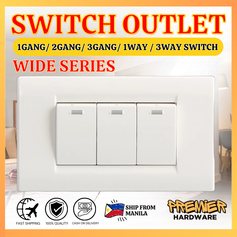 Switch Outlet Wide Series Modern Light Switch Multiple Socket 1 2 3 ...