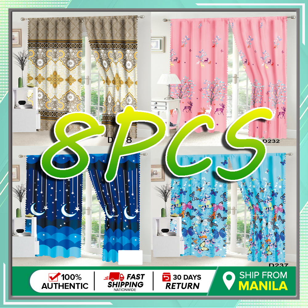 8PCS Curtains Sale Curtain For Door 85*190cm Window Curtain Kurtina For ...