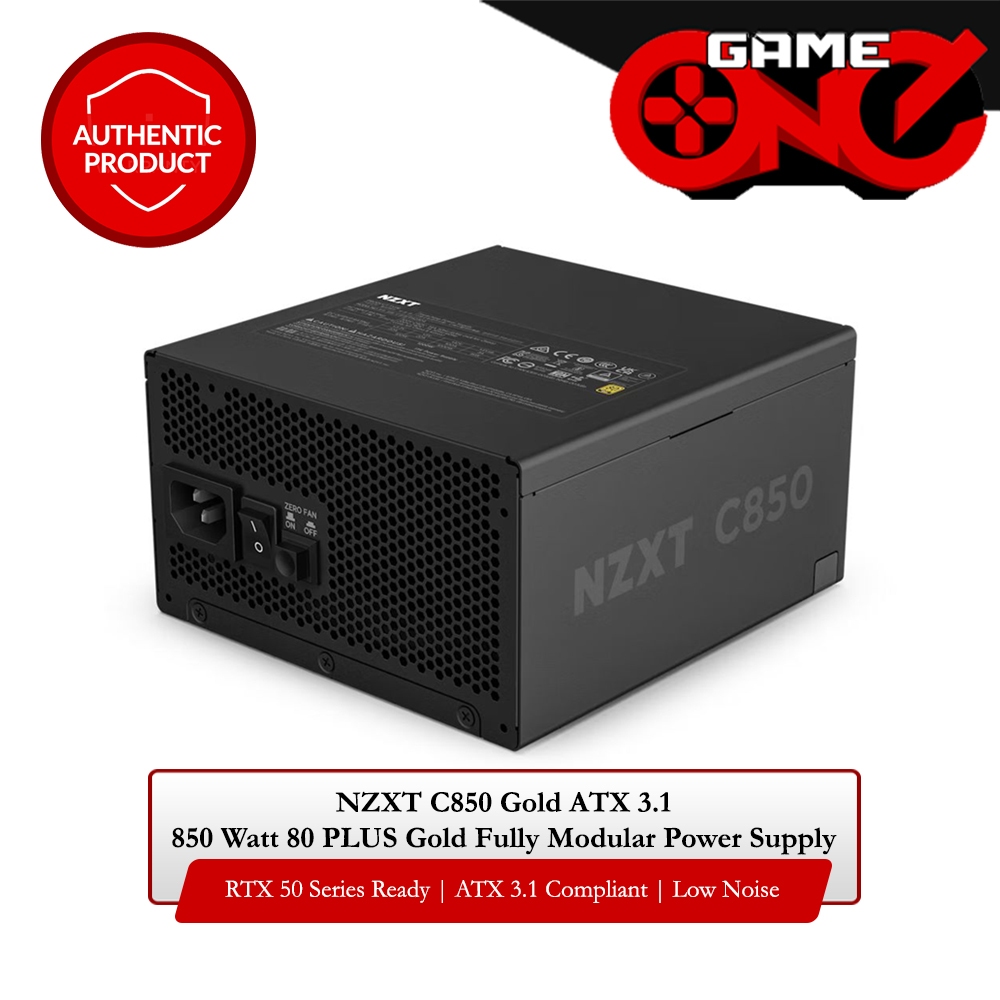 NZXT C850 Gold ATX 3.1 850 Watt 80 PLUS Gold Fully Modular Power Supply ...