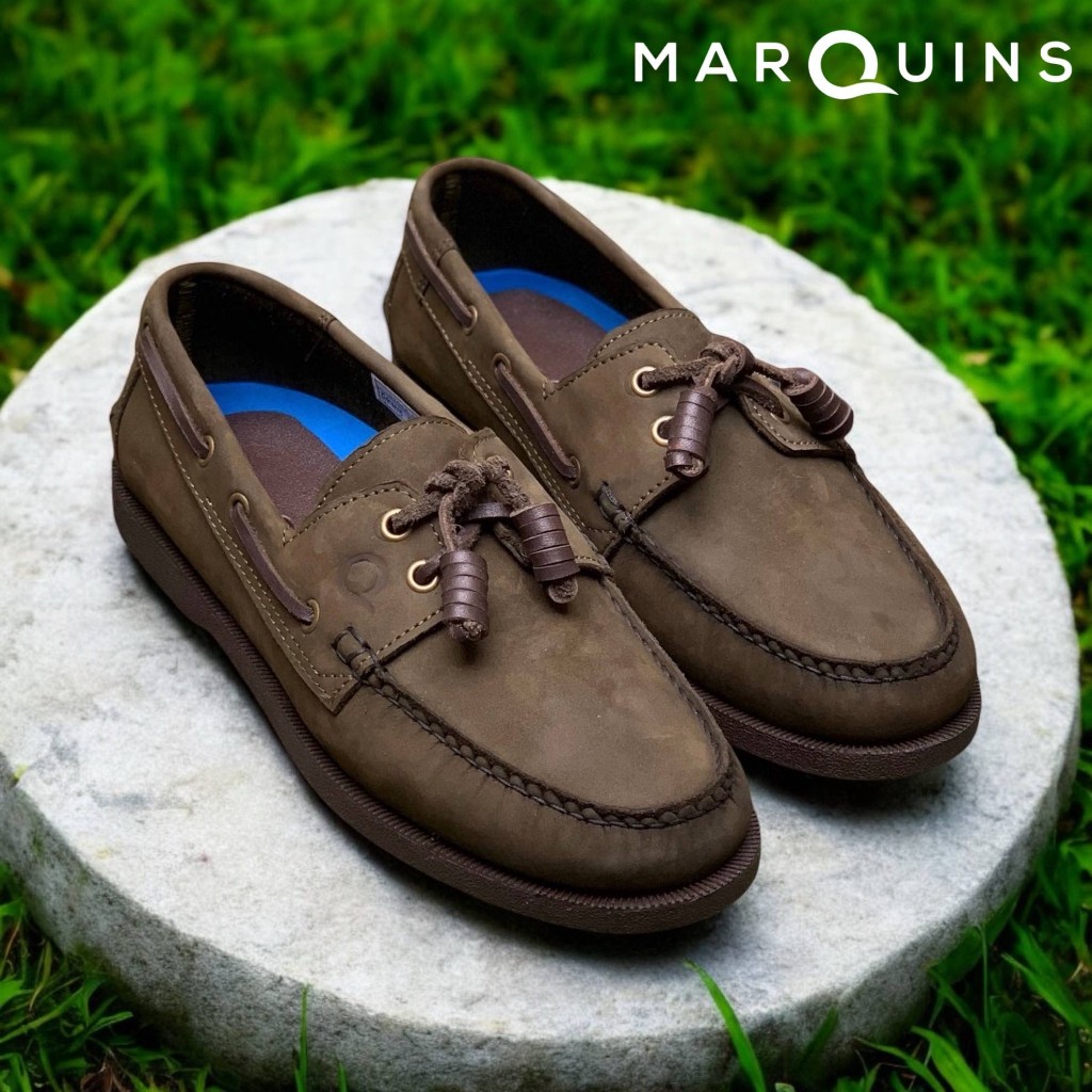 Marquins Genuine Leather Boat Shoes for MEN - Army Green (30 colors ...