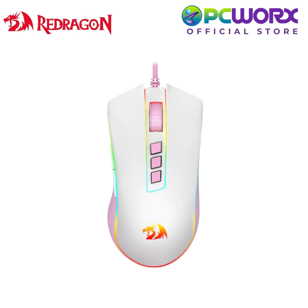 Redragon M711WP Gaming Mouse Cobra White and Pink | Shopee Philippines