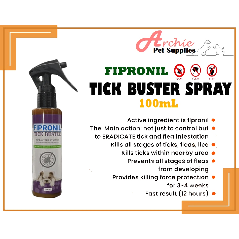 TICK BUSTER Fipronil Spray Treatment | 100ml | Shopee Philippines