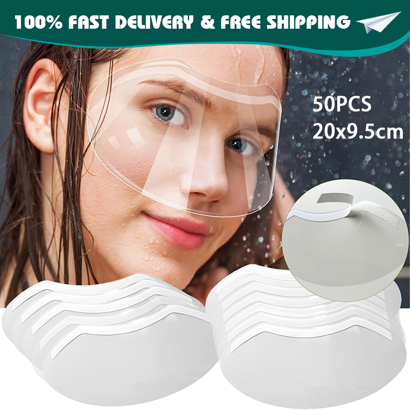50Pcs Disposable Clear Plastic Shower Eye Shields for Post-Surgery Lash ...