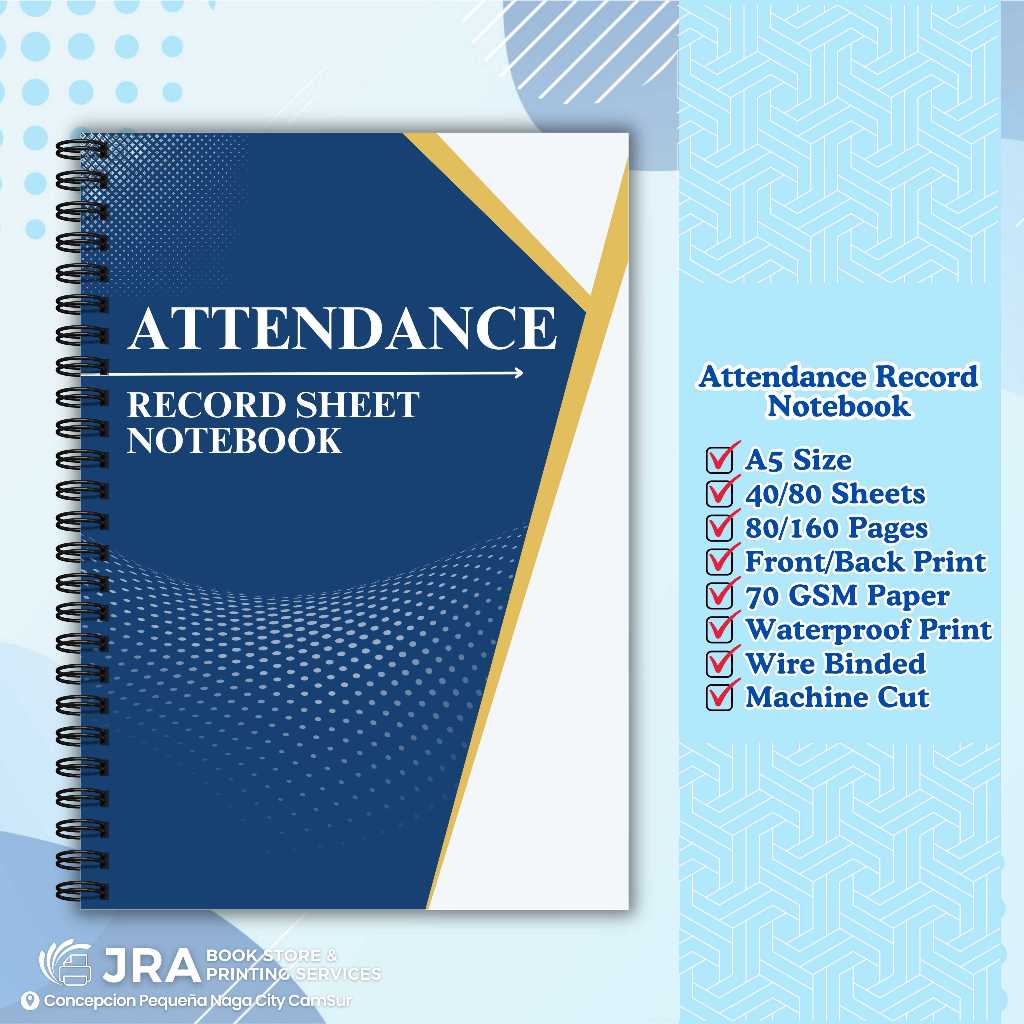 Attendance Log Book – Track Presence at Classes, Gatherings & Occasions ...