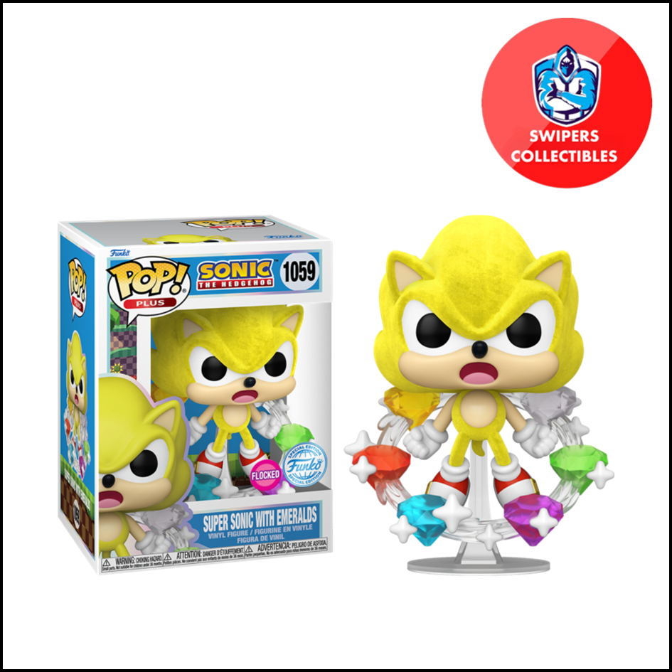 Funko Pop Super Sonic with Emeralds Sonic the Hedgehog Flock Exclusive ...