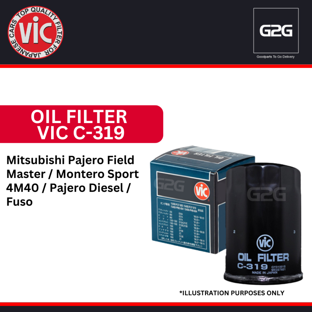 Oil Filter Vic Original C-319 Mitsubishi Pajero Field Master / Montero ...
