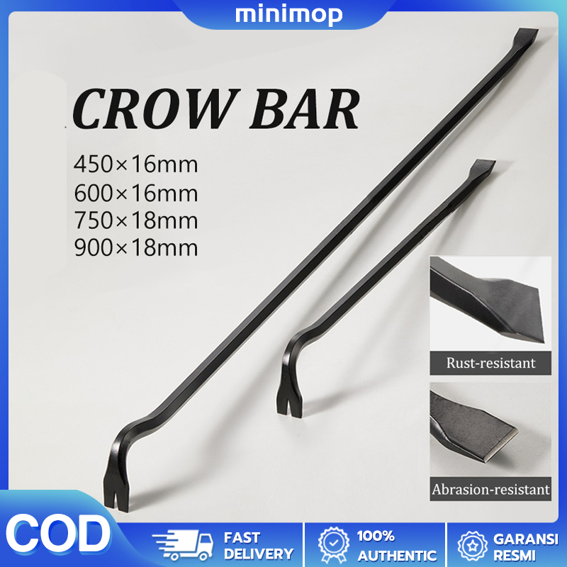 Crow Bar 18"/ 24"/ 30"/ 36" Claw Bar (Bareta De Kabra) Heavy Duty Crow ...