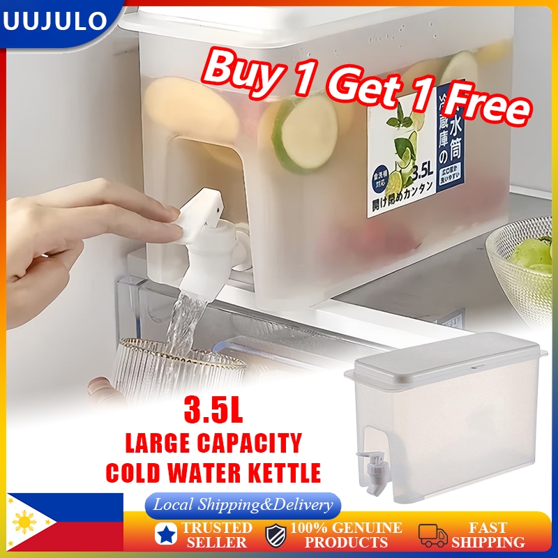 3.5L Large Capacity Cold Water Bucket With Faucet Refrigerator Jug ...