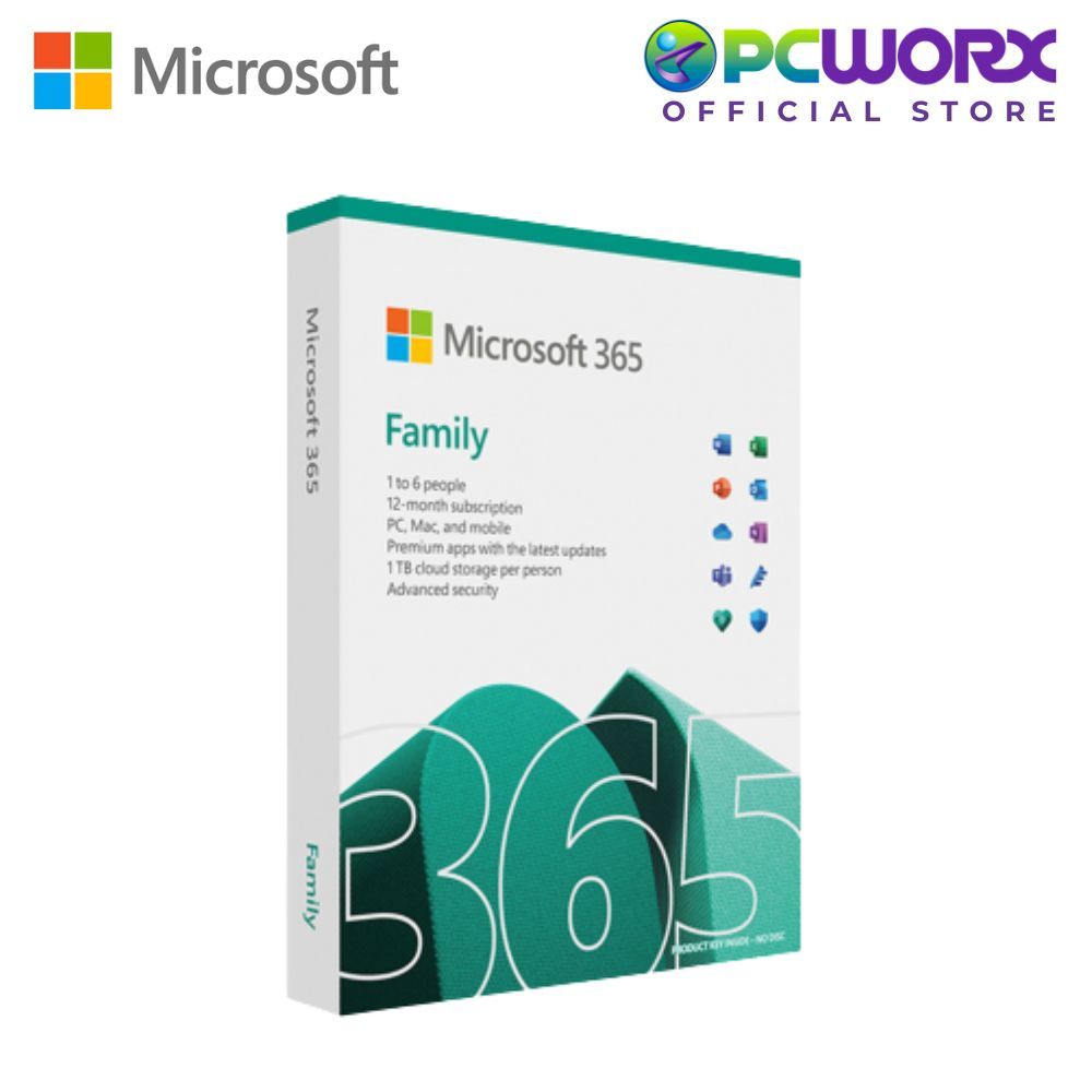 Microsoft 6GQ-01896 M365 Family Eng Subscr 1YR APAC EM Medialess ...