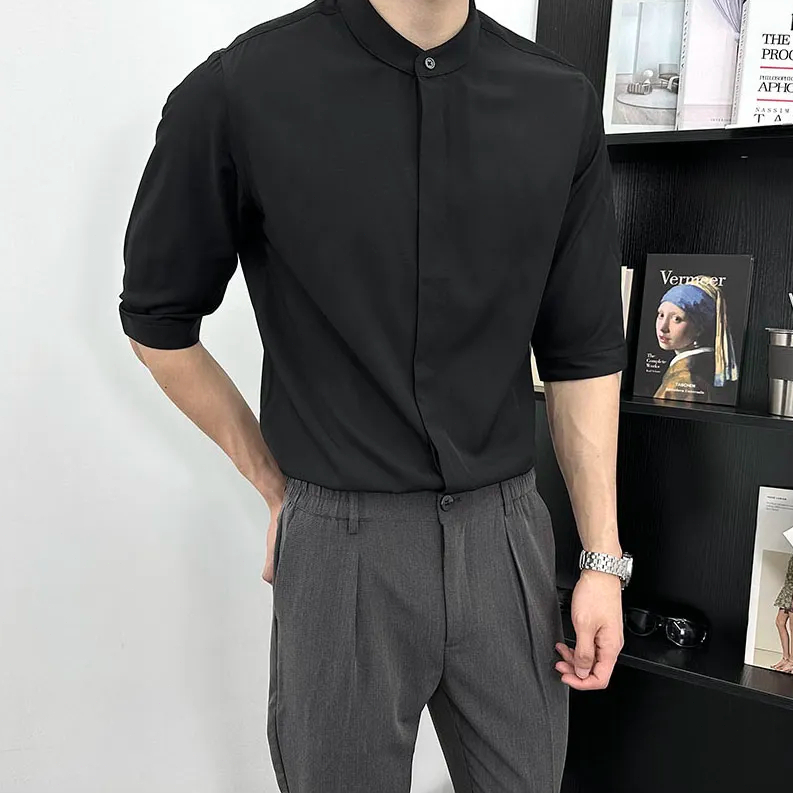 MANMAN-Men's Summer Shirt - Slim Fit Lightweight Casual Top | Shopee ...