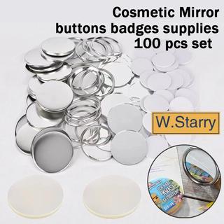 100Pcs 58mm Cosmetic Mirror Metal DIY Badge Button Blank Raw Material ...