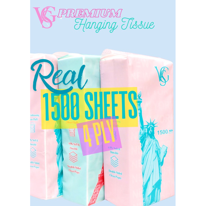 Hanging Tissue real 1500sheets/4ply all around tissue | Shopee Philippines