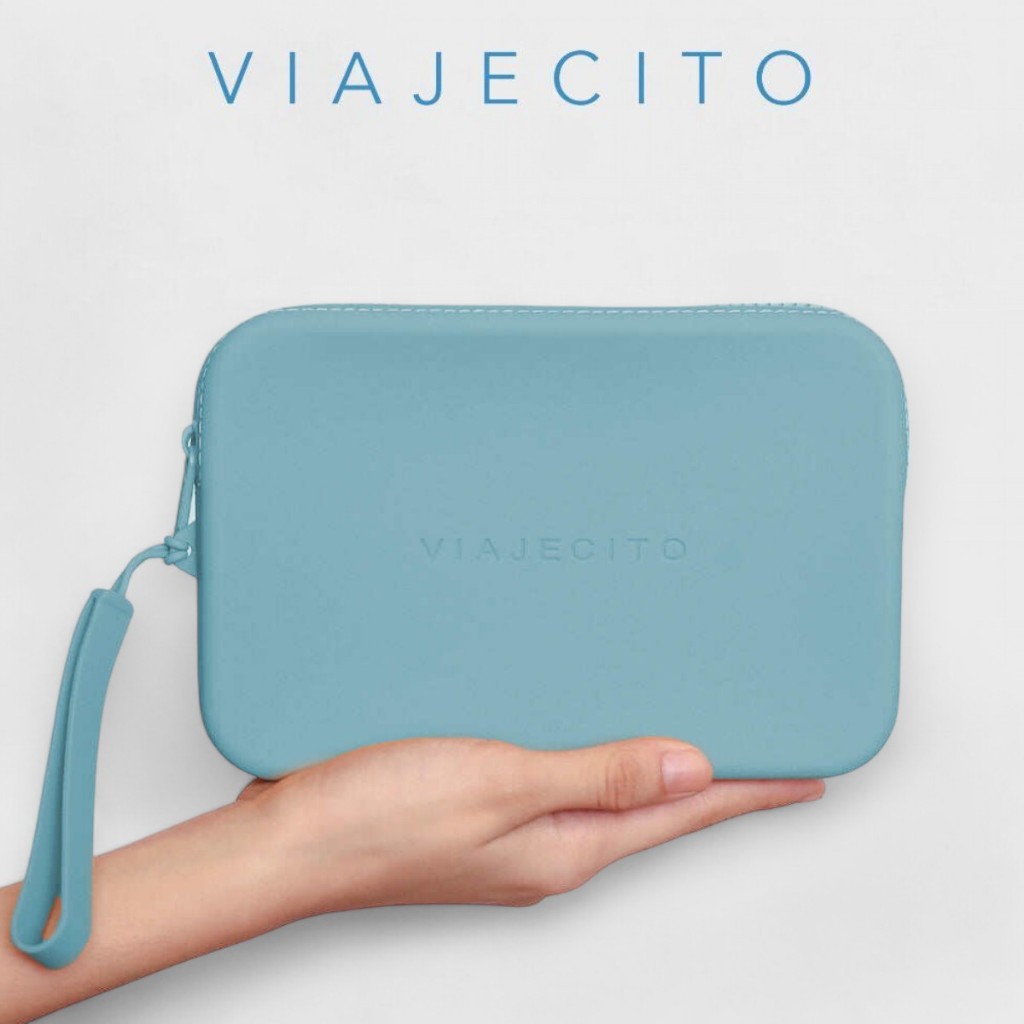 Viajecito Smoke Blue Clutch | Silicone Water-proof Summer Clutch Bag ...