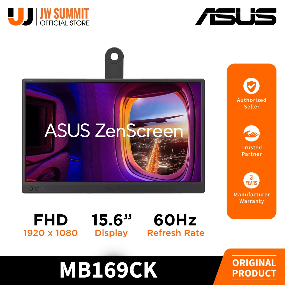 Asus ZenScreen MB169CK 16" Full HD IPS Technology 5ms 60Hz Blue Light ...