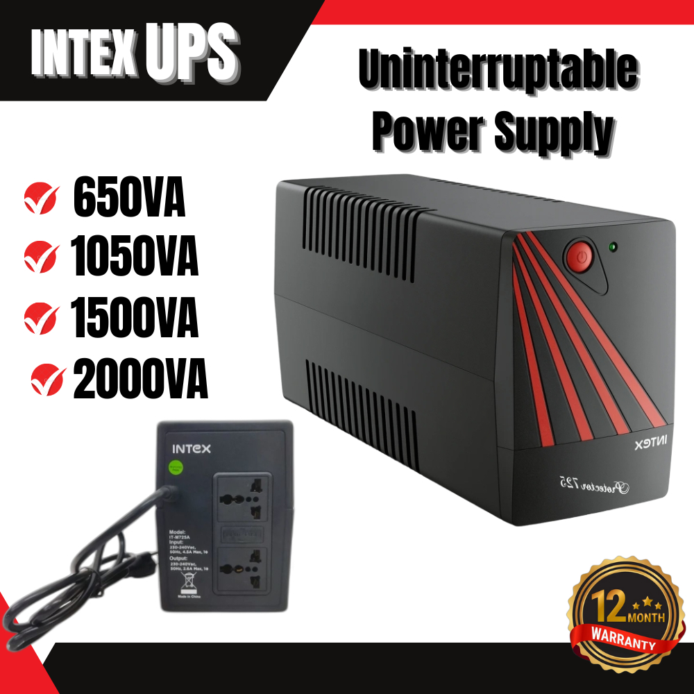 INTEX UPS 650VA I 1050VA I 1500VA I 2000VA I Uninterruptible Power ...